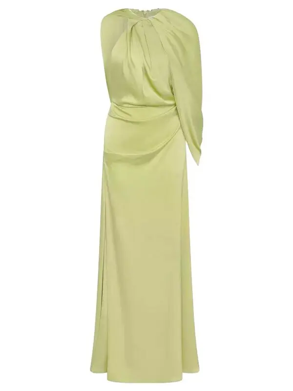 Rachel Gilbert Hallie Twisted Draped Gown - Green