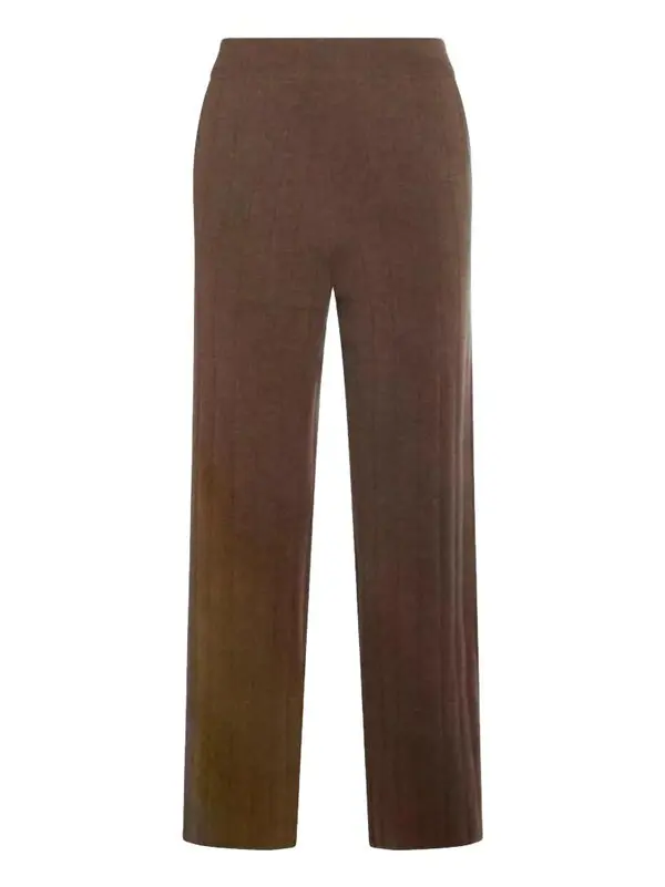 Max Mara Ribbed Cashmere Trousers - Brown