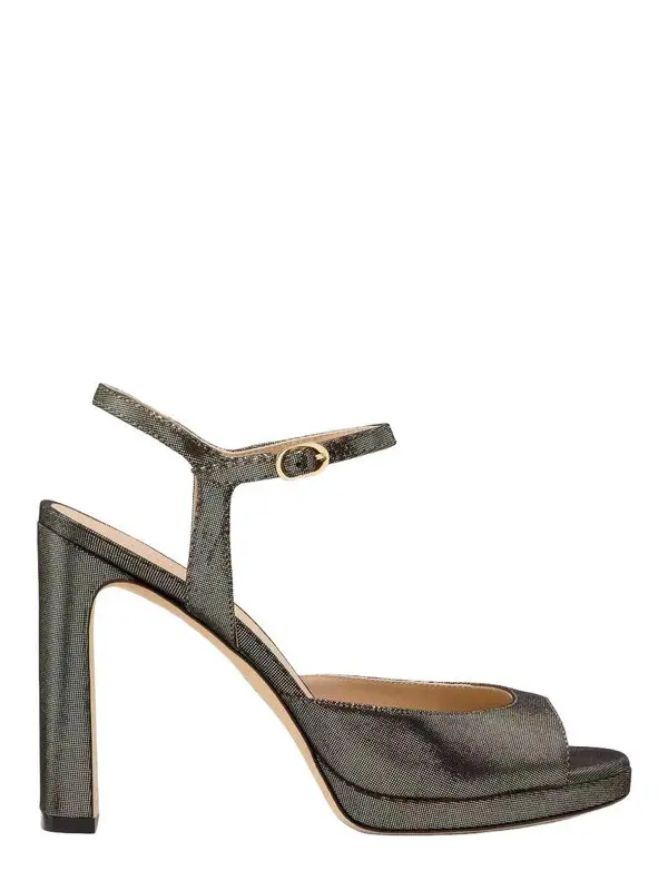 STUART WEITZMAN Babette Heeled Sandals - Silver