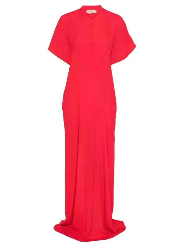 N°21 Buttoned Maxi Dress - Red