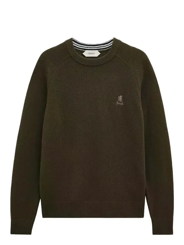 Pringle Of Scotland Crew-neck Sweater With Logo - Green