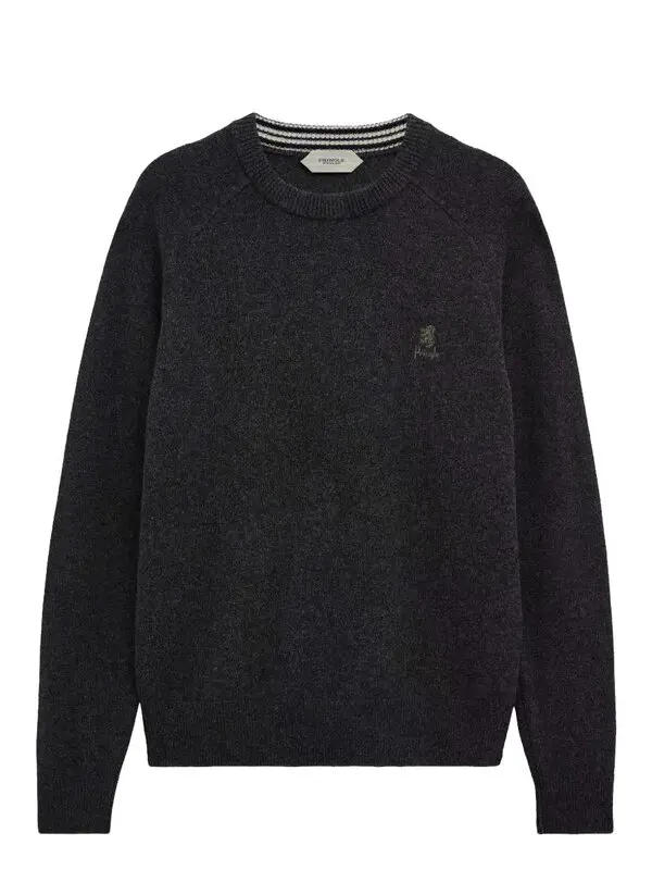 Pringle Of Scotland Crew-neck Sweater With Logo - Grey