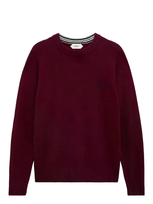 Pringle Of Scotland Crew-neck Sweater With Logo - Red