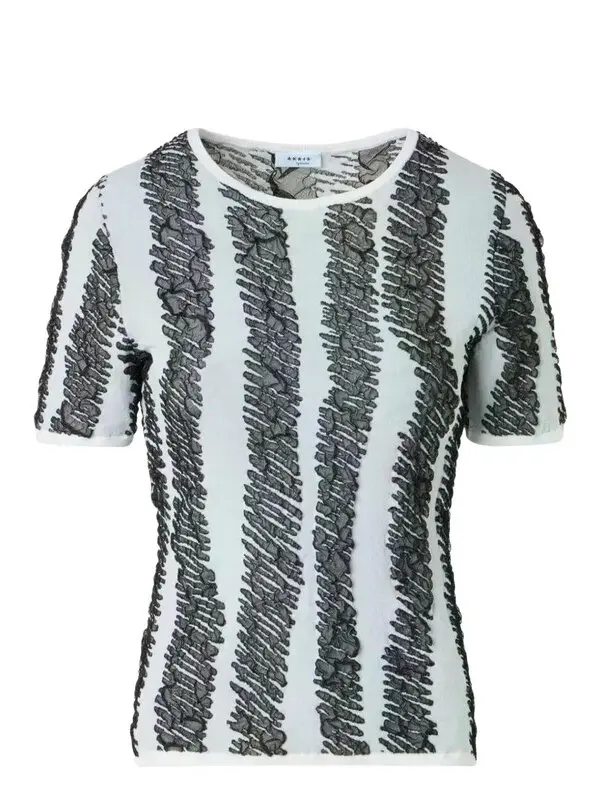 Akris Striped T-shirt - Grey