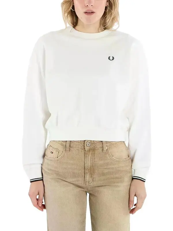 Fred Perry Tipped Sweatshirt - White