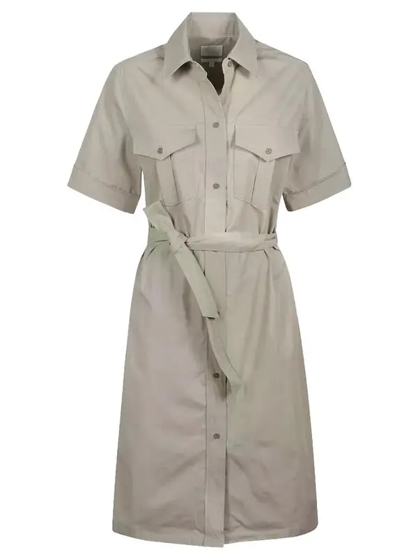 A.p.c. Evy's Buttoned Belted Midi Dress - Neutrals
