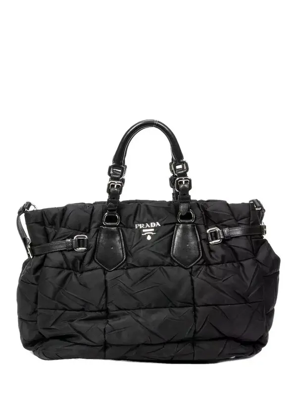 Prada Logo-detail Tote Bag - Black