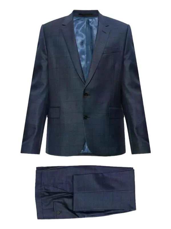 Paul Smith Check-pattern Suit - Blue