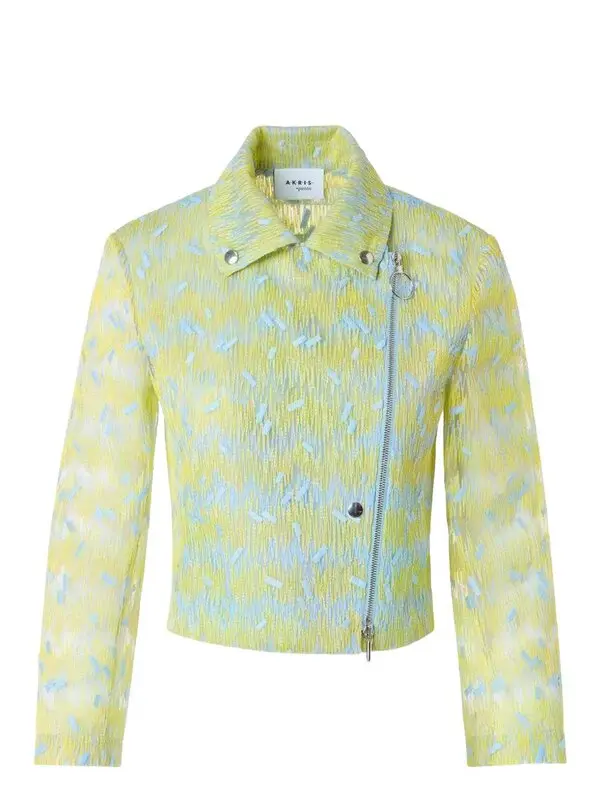 Akris Cropped Biker Jacket - Yellow