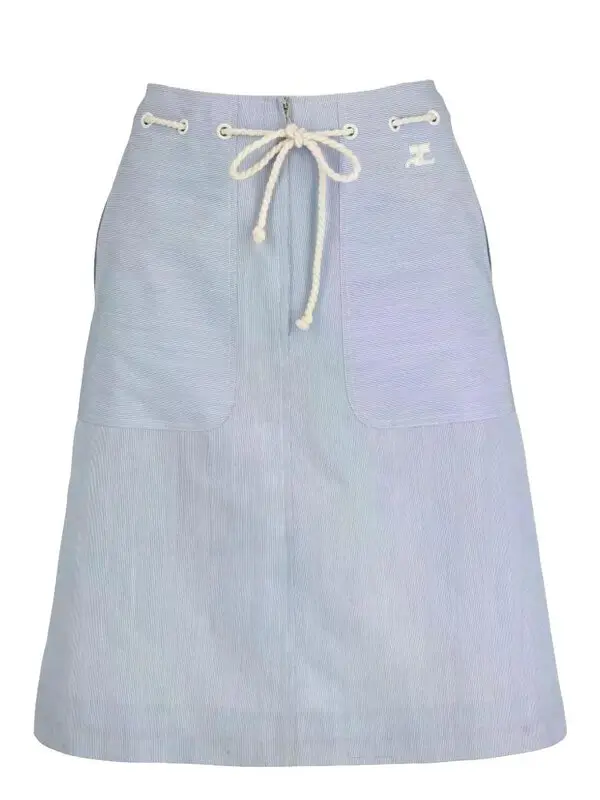 COURREGES Drawstring Zip Skirt - Blue