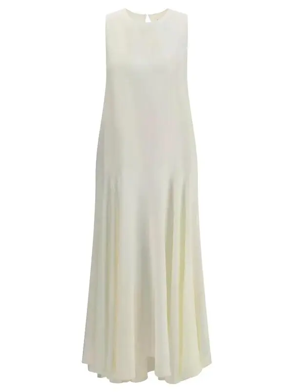 P.a.r.o.s.h Sleeveless Midi Dress - White