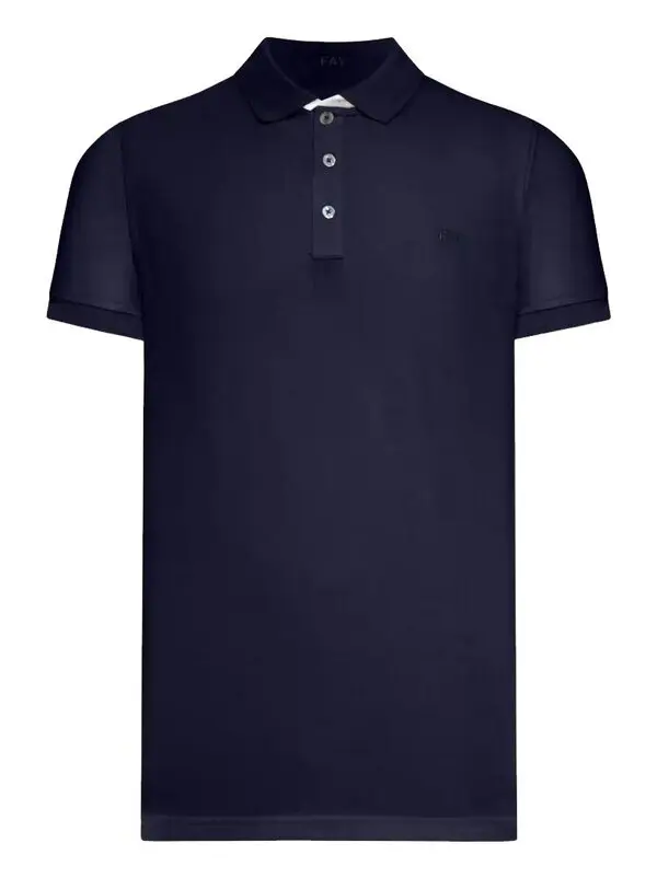 FAY Logo-embroidered Polo Shirt - Blue