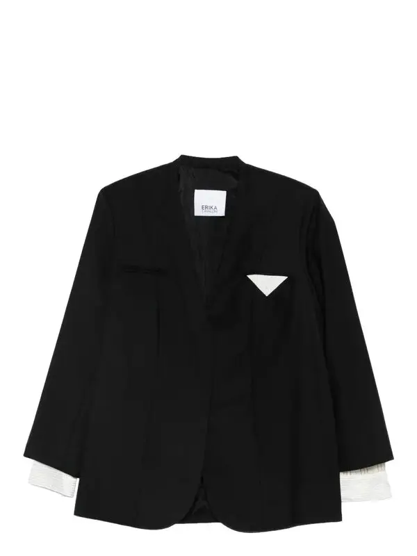 Erika Cavallini Flap-pocket Blazer - Black