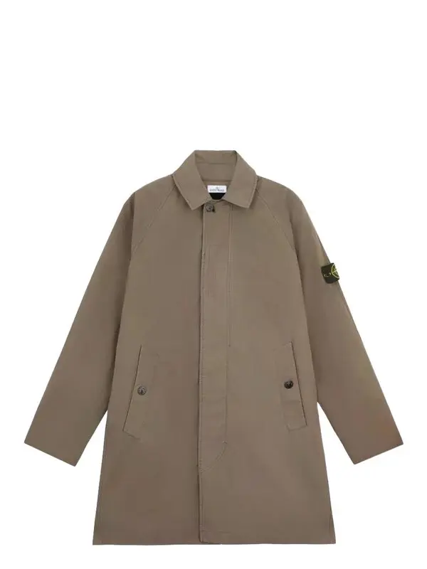 Stone Island Buttoned Coat - Neutrals