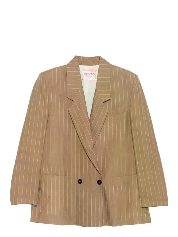 Iceberg Pinstripe Double-breasted Blazer - Neutrals