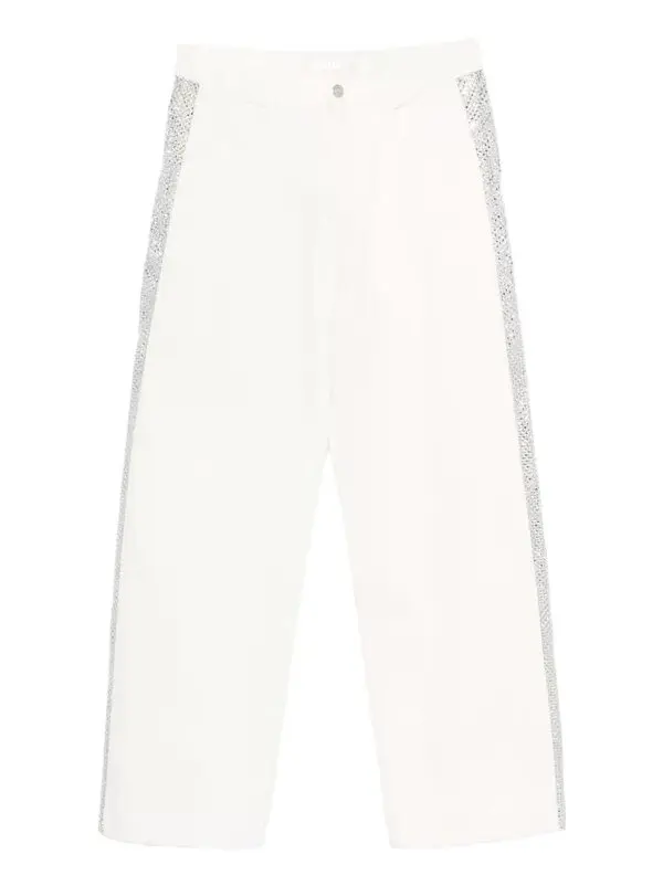 CIRCUS HOTEL Cotton Embellished Trousers - White