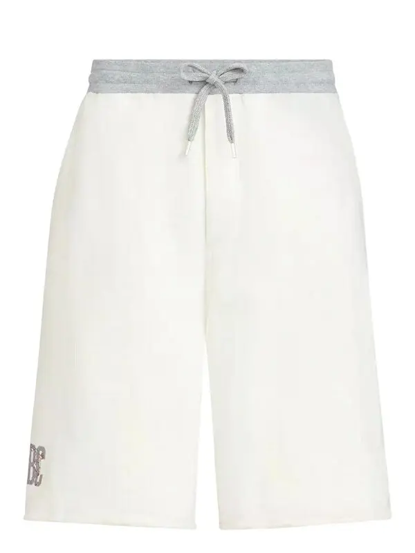 Brunello Cucinelli Drawstring Logo Track Shorts - Neutrals