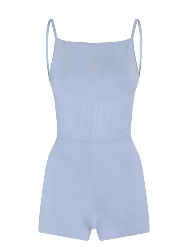 Max Mara Ribbed Straps Playsuit - Blue