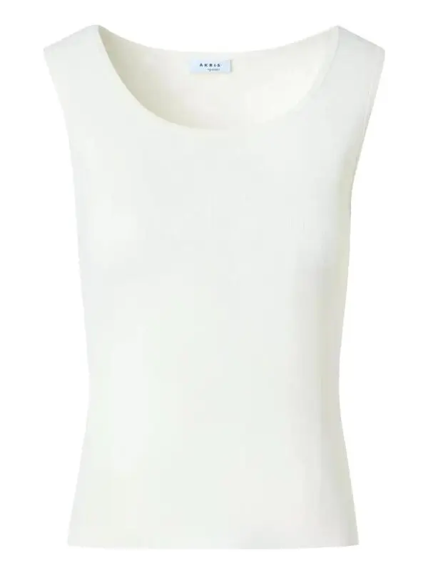 Akris Scoop Neck Tank - White
