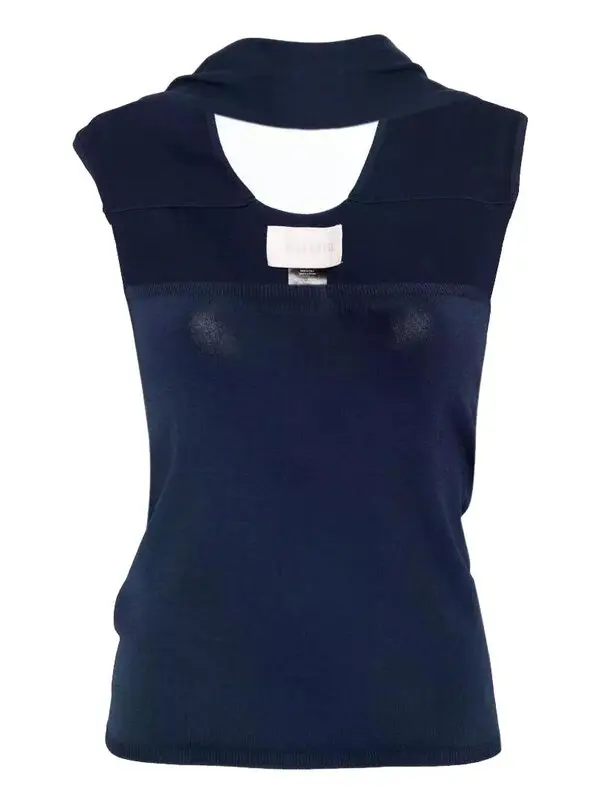 CIRCUS HOTEL Cut-out Top - Blue