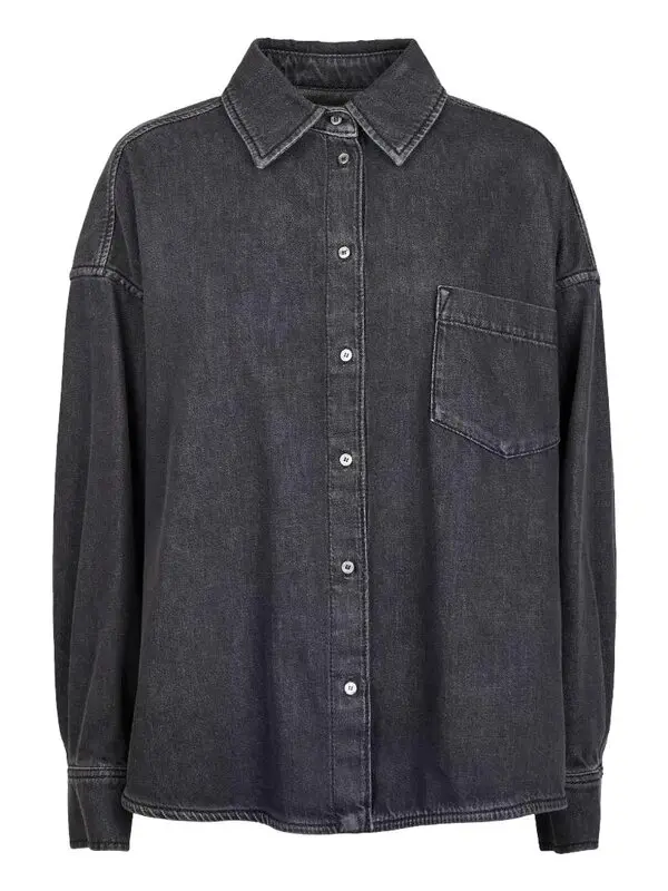 Max Mara Patch-pocket Denim Shirt - Black
