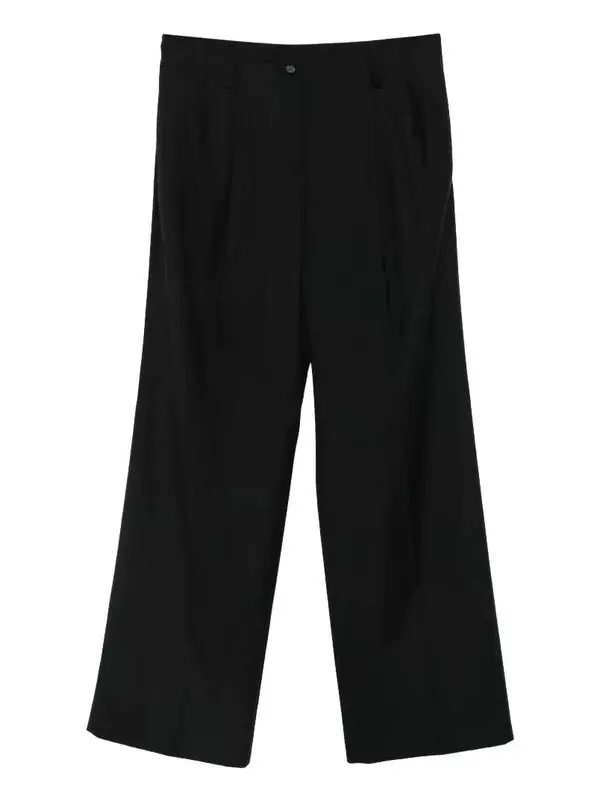 N°21 Woven Wide Leg Trousers - Black