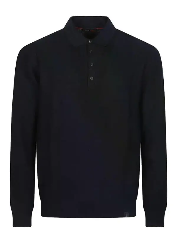 FAY Long-sleeves Polo Shirt - Blue