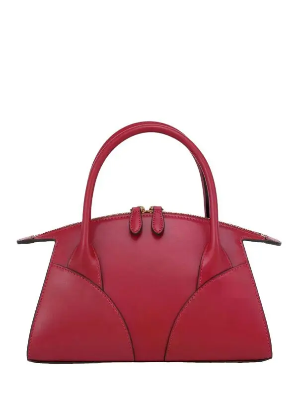 POTAMY Leather Top Handle Tote Bag - Red