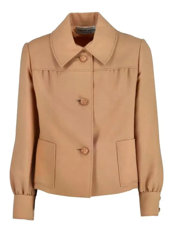 Pierre Cardin Wool Puff-sleeved Jacket - Neutrals
