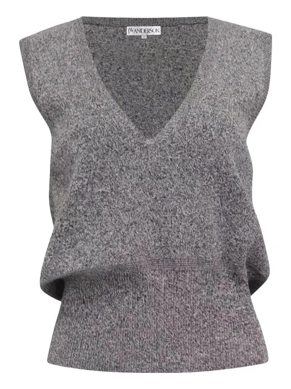 JW Anderson Lace-trimmed Vest - Grey