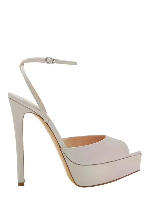 ANDREA WAZEN 140mm Loulou Platform Sandals - Grey