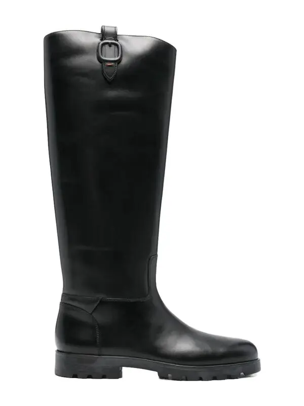 Santoni Leather Boots - Black