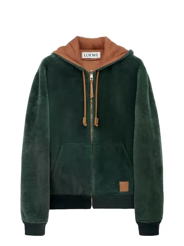 Loewe Zip-up Hoodie - Green
