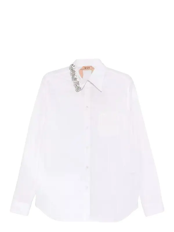 N°21 Collar-embellished Shirt - White
