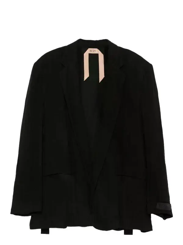 N°21 Notched Lapel Blazer - Black
