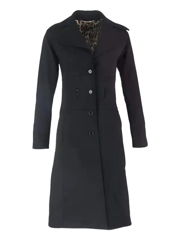 Dolce & Gabbana Single-breasted Wool Coat - Black