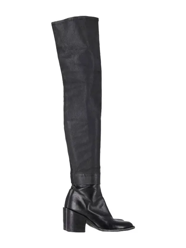 ANN DEMEULEMEESTER VINTAGE Block-heel Over-the-knee Boots - Black