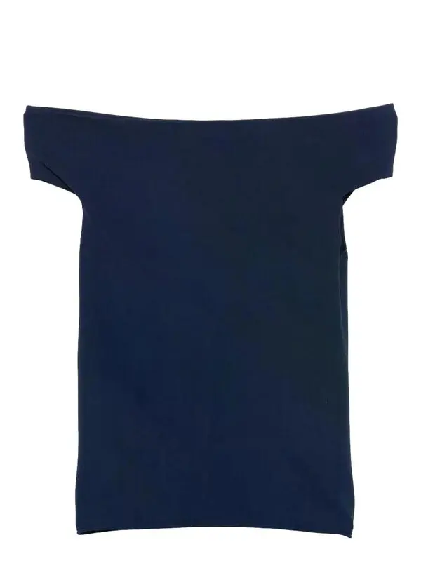 CIRCUS HOTEL Boat-neck Top - Blue