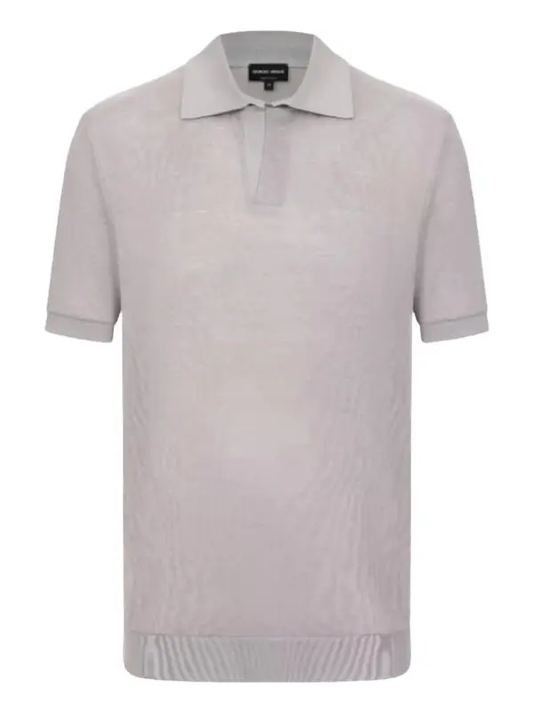 Giorgio Armani Short-sleeved Collared T-shirt - Grey