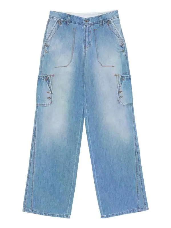 Ermanno Scervino Pocket Denim Trousers - Blue