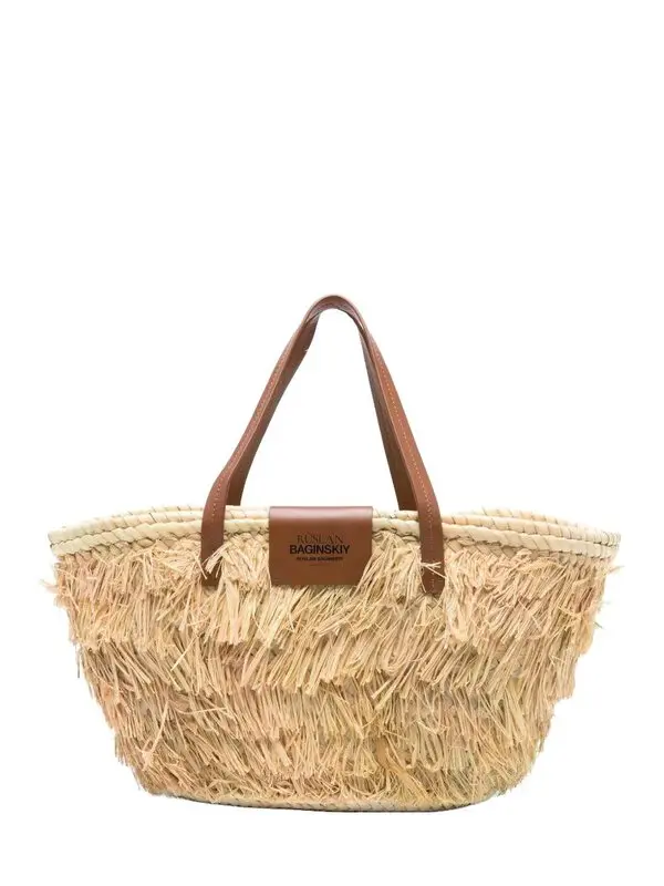 Ruslan Baginskiy Fringed Top-handle Tote Bag - Neutrals