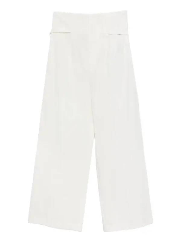 Erika Cavallini Tie-detailed Trousers - White