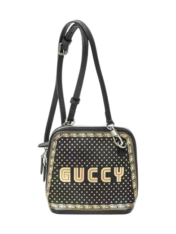 Gucci X Sega Logo-detail Cross Body Bag - Black