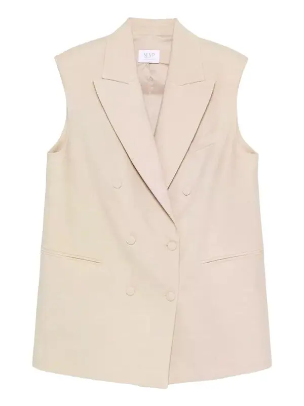MVP WARDROBE Double-breasted Waistcoat - Neutrals