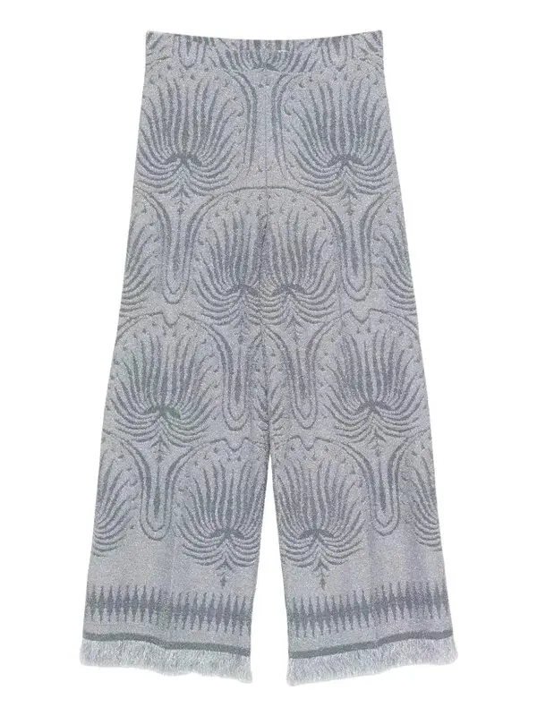 CIRCUS HOTEL Patterned Trousers - Grey