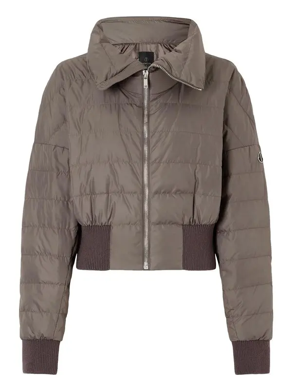 Rick Owens Appliquéd Quilted Shell Down Jacket - Brown