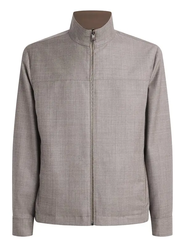Canali Wool Reversible Jacket - Beige