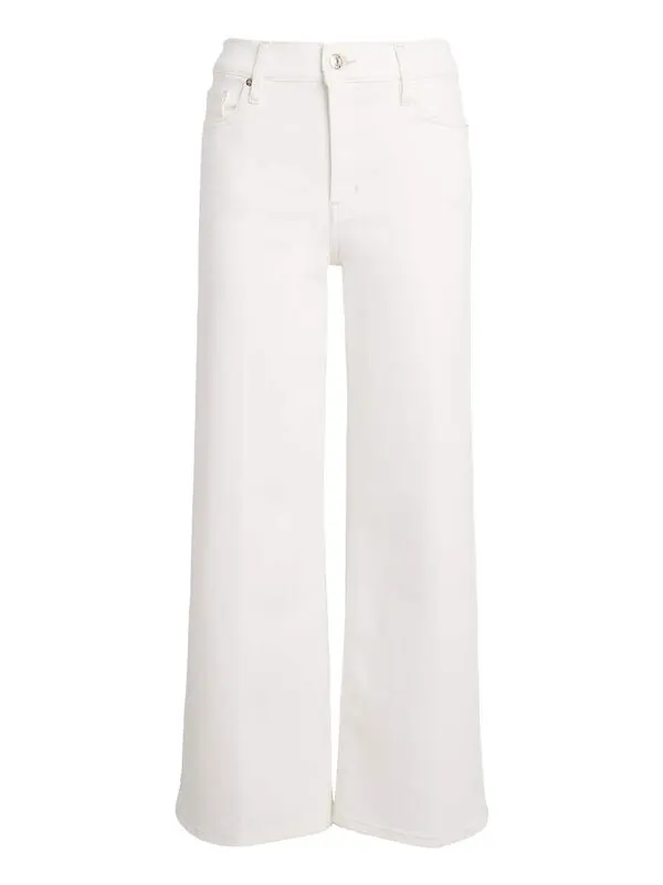 FRAME Le Pixie Slim Palazzo Wide-leg Jeans - Ivory