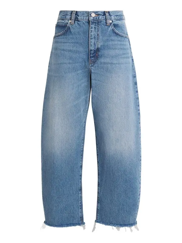 FRAME The Bubble Crop Jeans - Blue