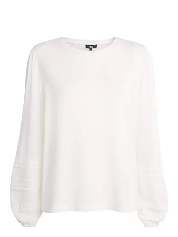 Paige Cotton-blend Cyrano Blouse - White
